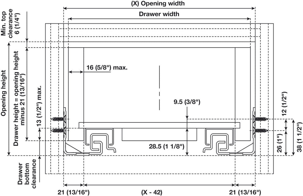 Soft Close Undermount Drawer Slides - FGV Excel - Pro Cabinet Supply